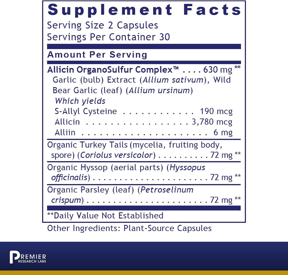 Premier Research Labs Allicidin 60ct – KimiKim Organics