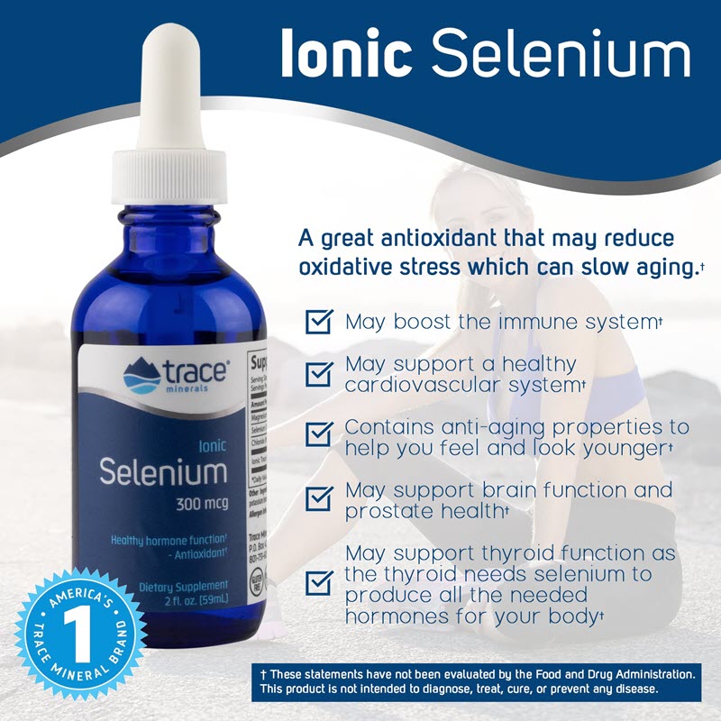 Trace Minerals Liquid Ionic Selenium 59ml – KimiKim Organics
