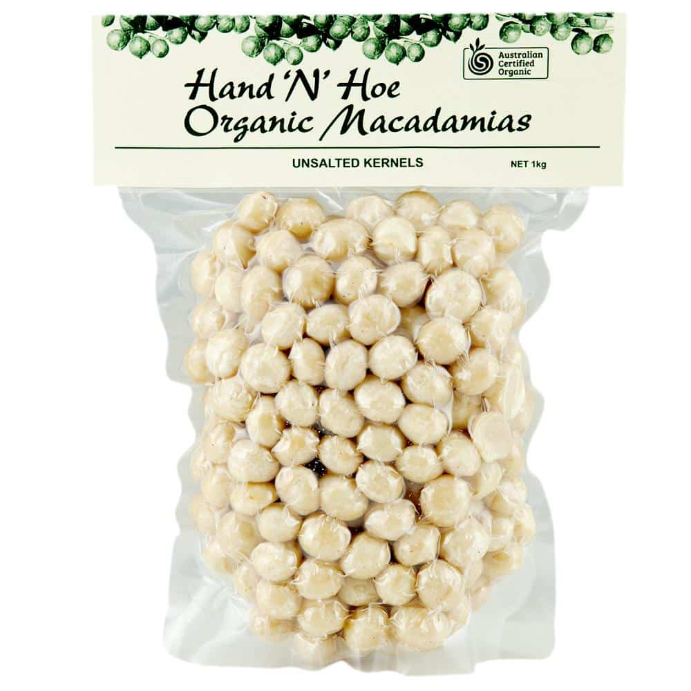 Hand'n'Hoe Certified Organic Whole Macadamia Kernels (Vacuum Sealed ...
